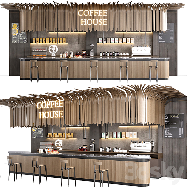 CAFE BAR NO18 - Restaurant - 3D model