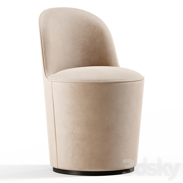 GUBI - The Tail Lounge Chair, High back - Arm chair - 3D model