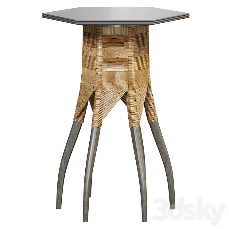 Hex Side table by bakerfurniture - Table - 3D model