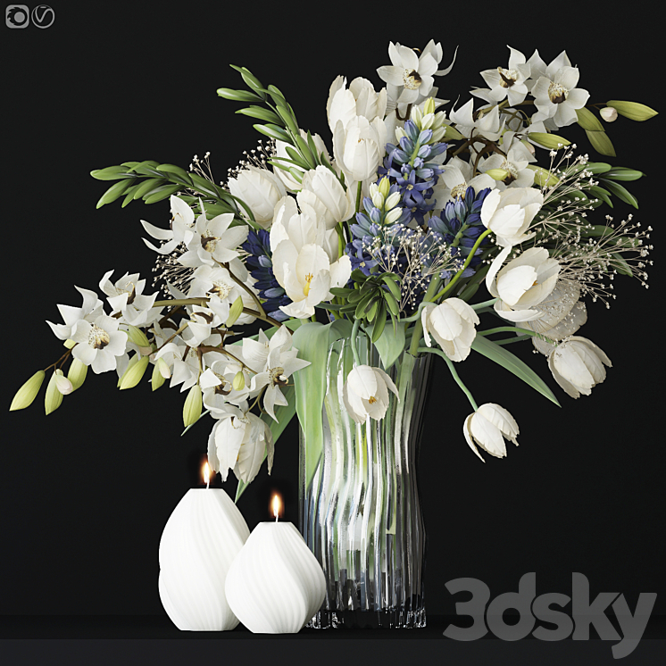 Flower composition - 03 - Bouquet - 3D model