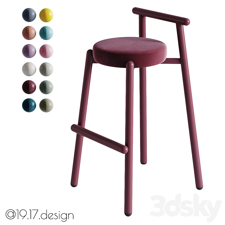 (OM) Bar stool "Baranych" from @19.17.design - Chair - 3D model
