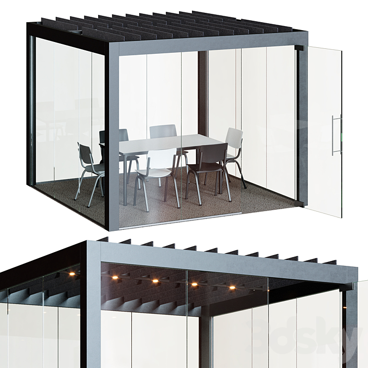 Office cubicle Connection Rooms - Office furniture - 3D model