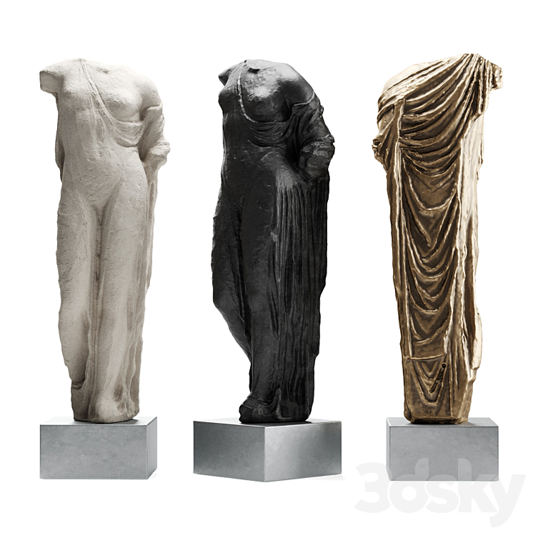 Aphrodite Venus Genetrix tall torso - Sculpture - 3D model