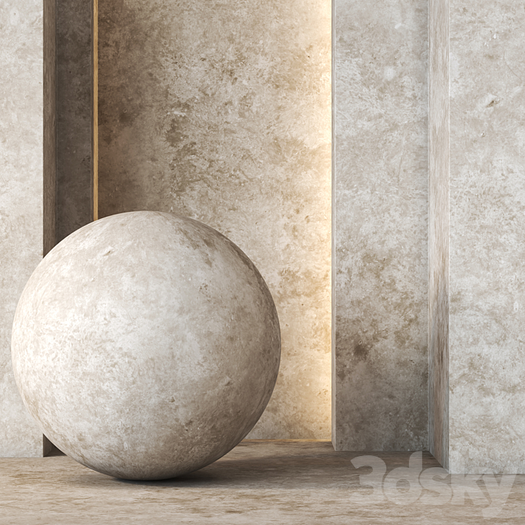 Travertine Texture 4K - Seamless - Stone - 3D model