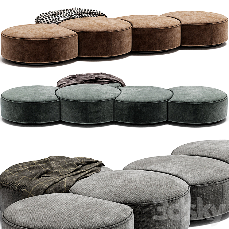 Sofa SEDUTALONGA Bench By Mussi - Other soft seating - 3D model