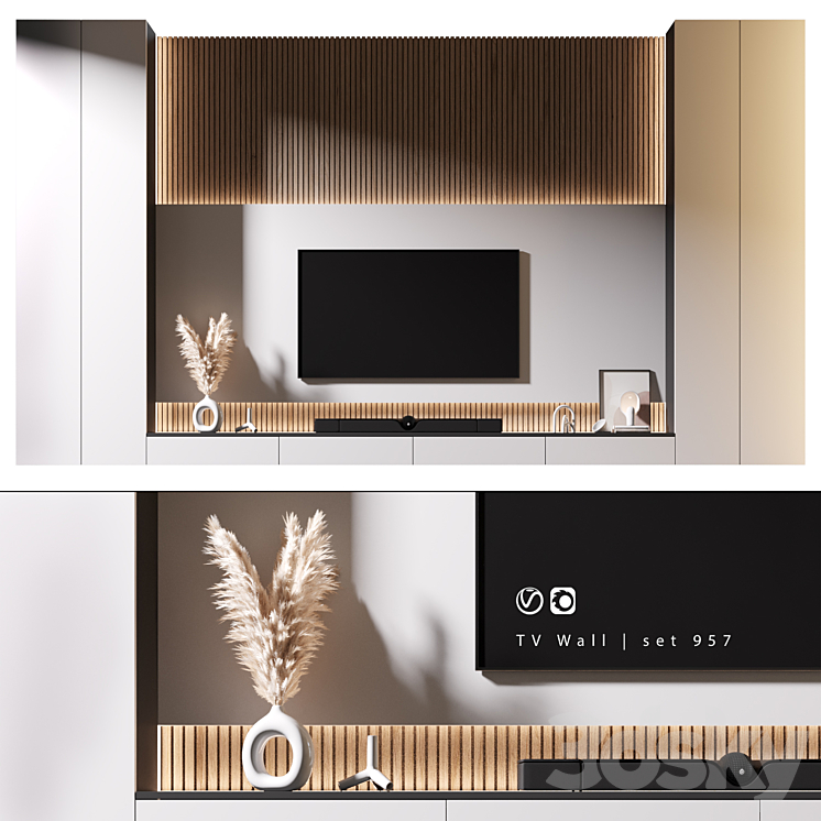 TV Wall | set 957 - TV Wall - 3D model