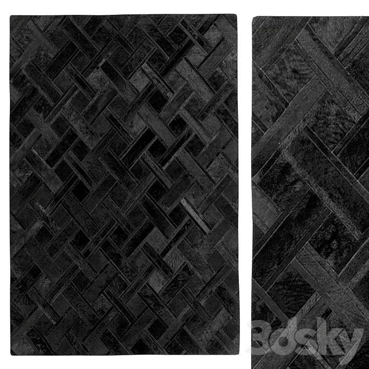 TIKA COWHIDE RUG black - Carpets - 3D model