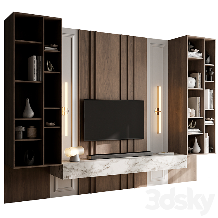 TW Wall 05 - TV Wall - 3D model
