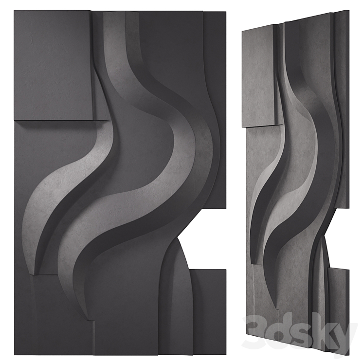 dark abstract wall art - Other decorative objects - 3D model