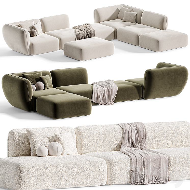 MIA Sofa Modular Set Sofa By Freifrau - Sofa - 3D model