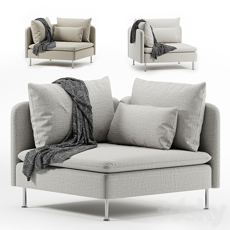 Soderhamn corner armchair - Arm chair - 3D model