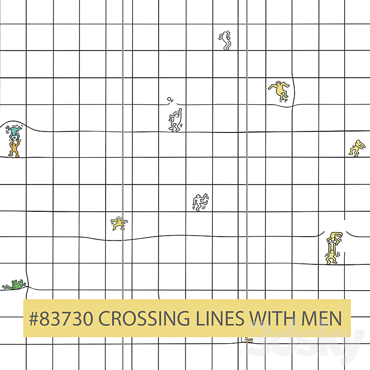 Creativille | Wallpapers | 83730 Crossing Lines with Men - Wall ...