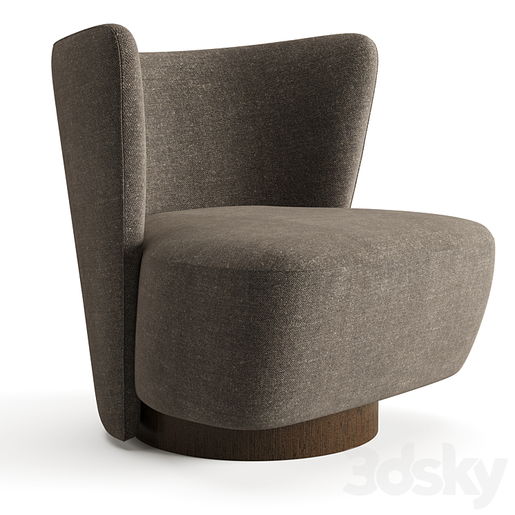 Rh Lara Swivel Chair - Arm chair - 3D model