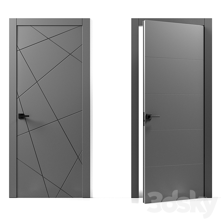 Interior doors LINEA #2 - Doors - 3D model
