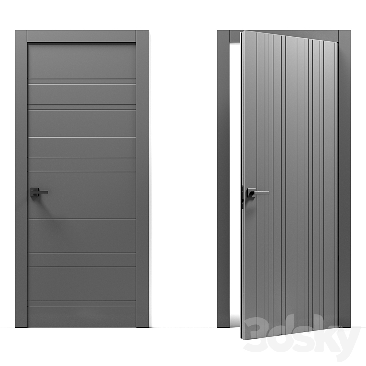 Interior doors LINEA #3 - Doors - 3D model