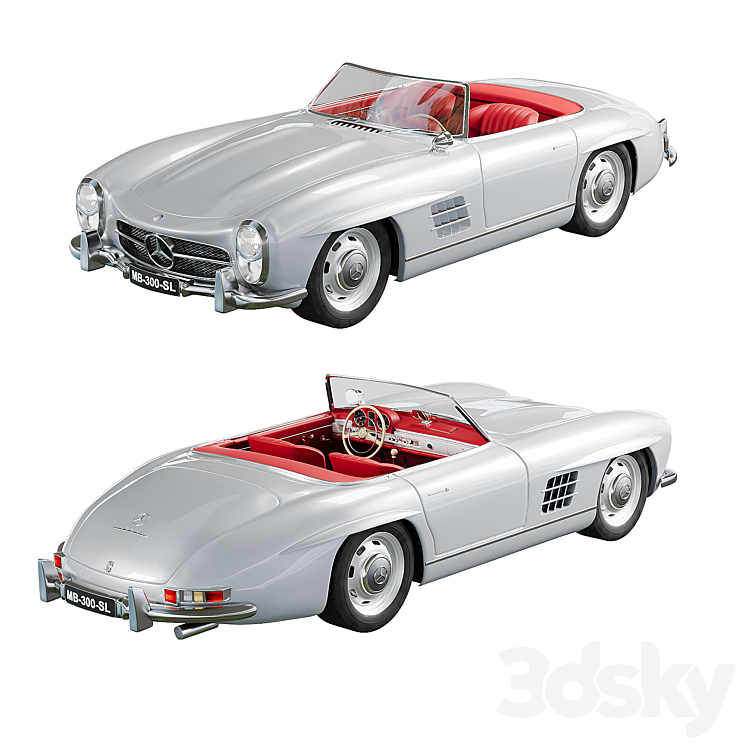 Mercedes Benz 300SL Roadster - Ground Transport - 3D model