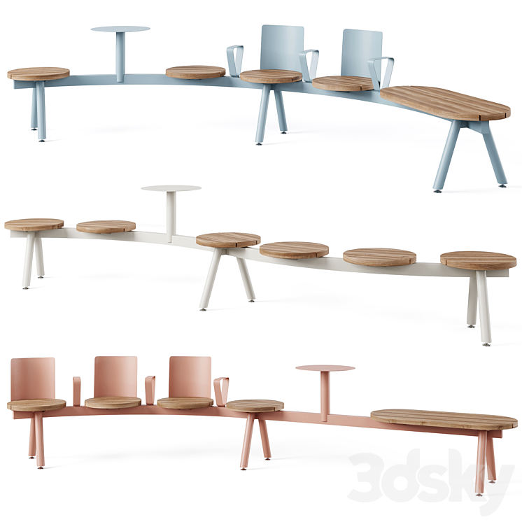 Park benches Morse by mmcite - Urban environment - 3D model