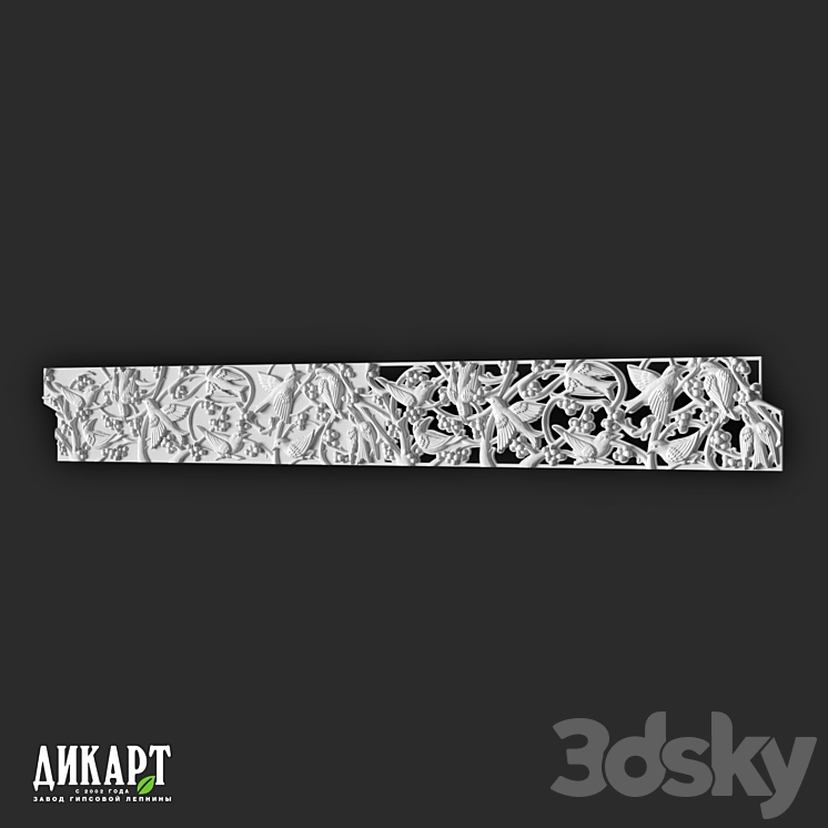 Dikart Df-315 302Hx40mm - Decorative plaster - 3D model