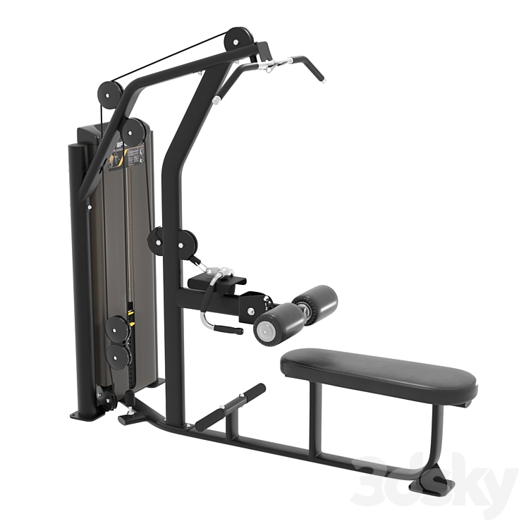 Precor Vitality Series Pulldown Seated Row - Sports - 3D model