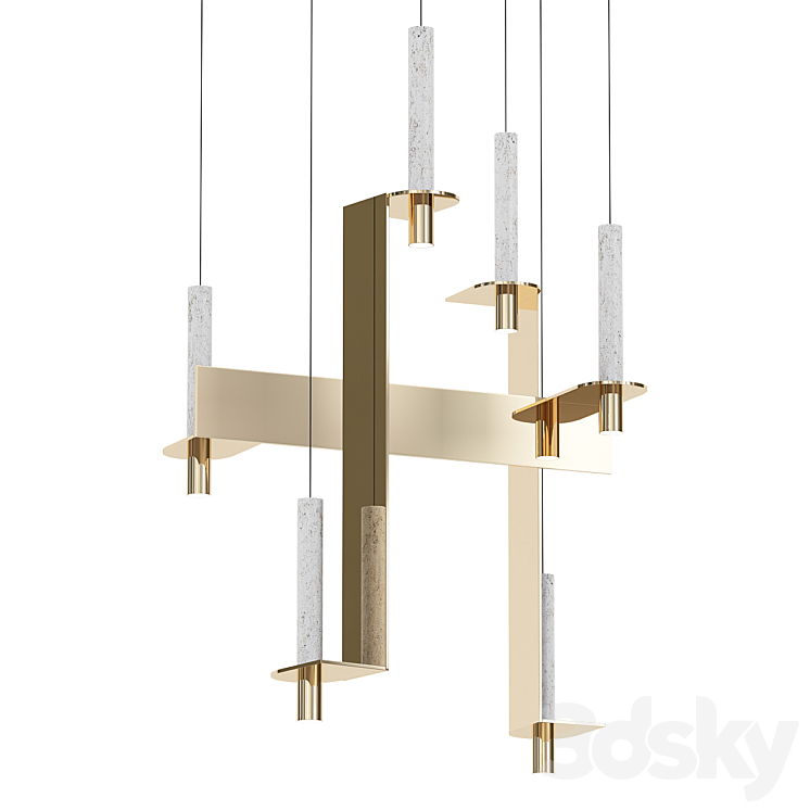 Meta Parallel brass 143 and 145 - Pendant light - 3D model