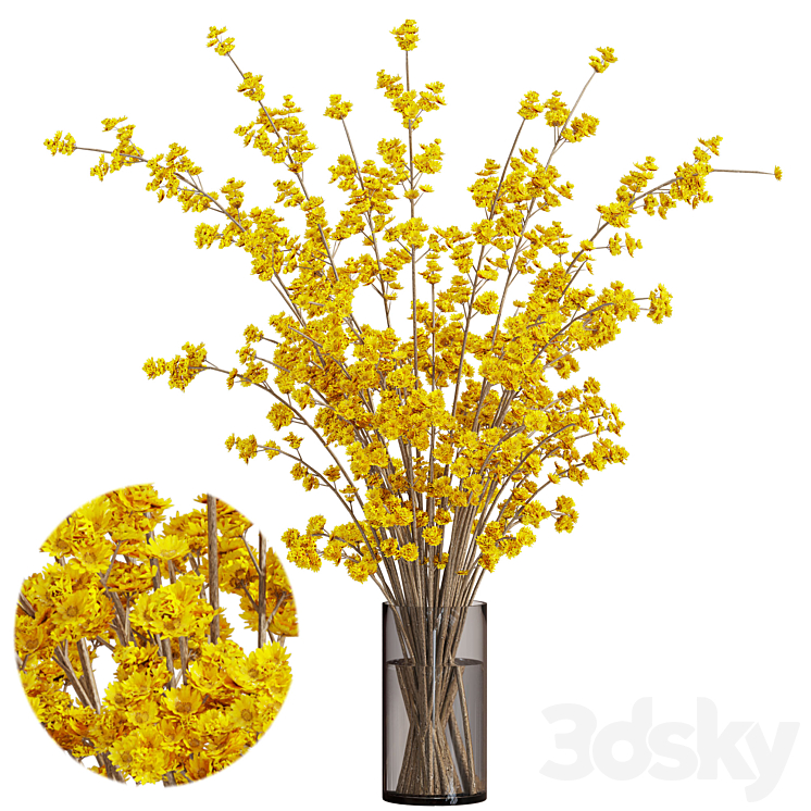Bouquet Indoor Flower Set 014 - Bouquet - 3D model
