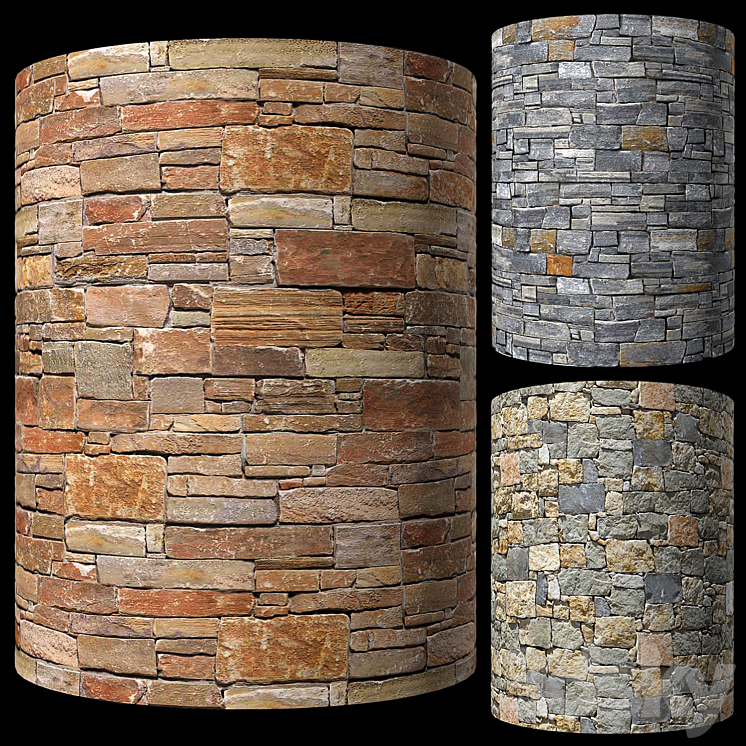 Rubble wall stone masonry - Stone - 3D model