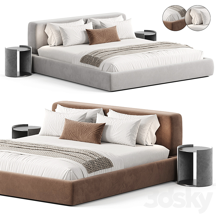 Atom Slow Bed - Bed - 3D model
