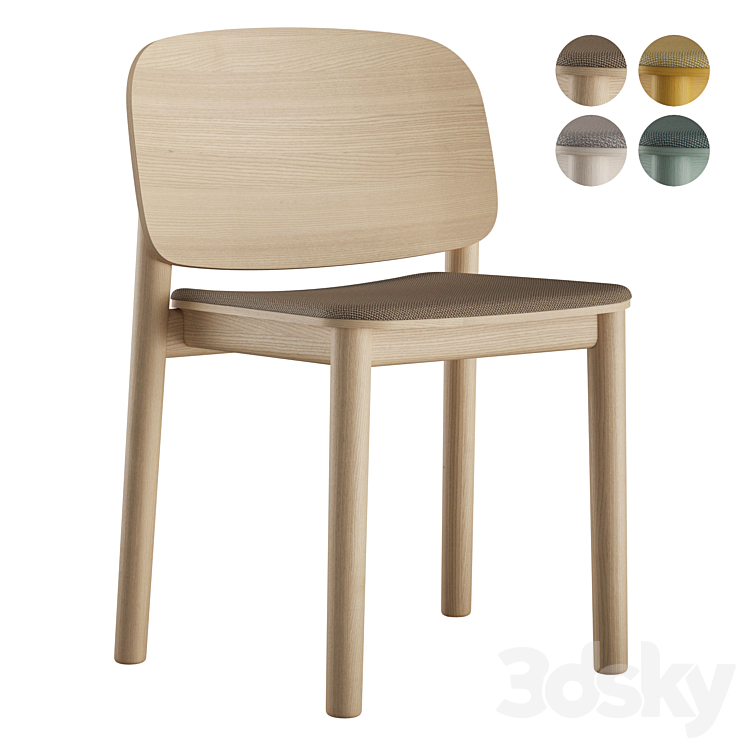 WHITE CHAIR UPHOLSTERED 132 by Billiani - Chair - 3D model