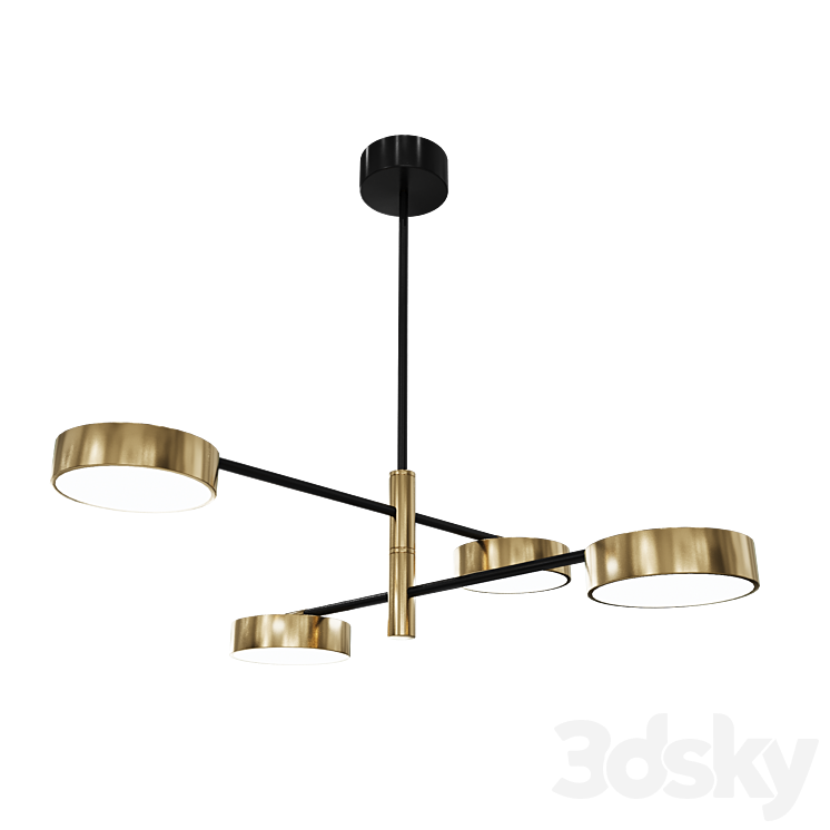 OM Lighting rod ZORTES LUNAR ZRS.01243.04 - Pendant light - 3D model