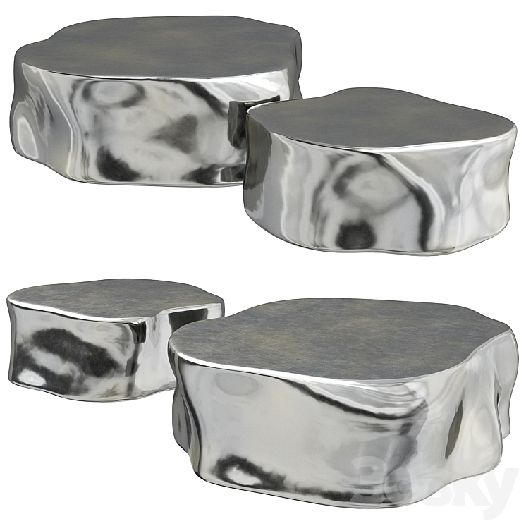 Roche Bobois cocktail table Silver Tree - Table - 3D model