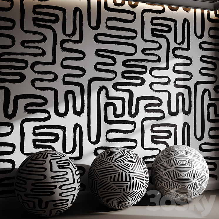 Wallpaper 07 - Wall covering - 3D model