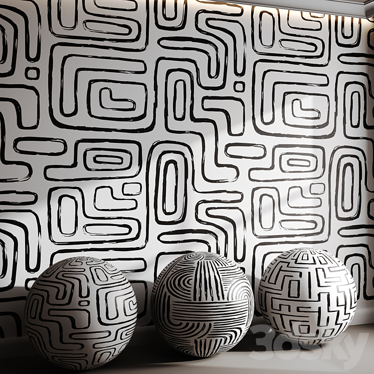 Wallpaper 08 - Wall covering - 3D model