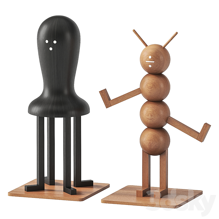 Octo and Atomic ant - Toy - 3D model
