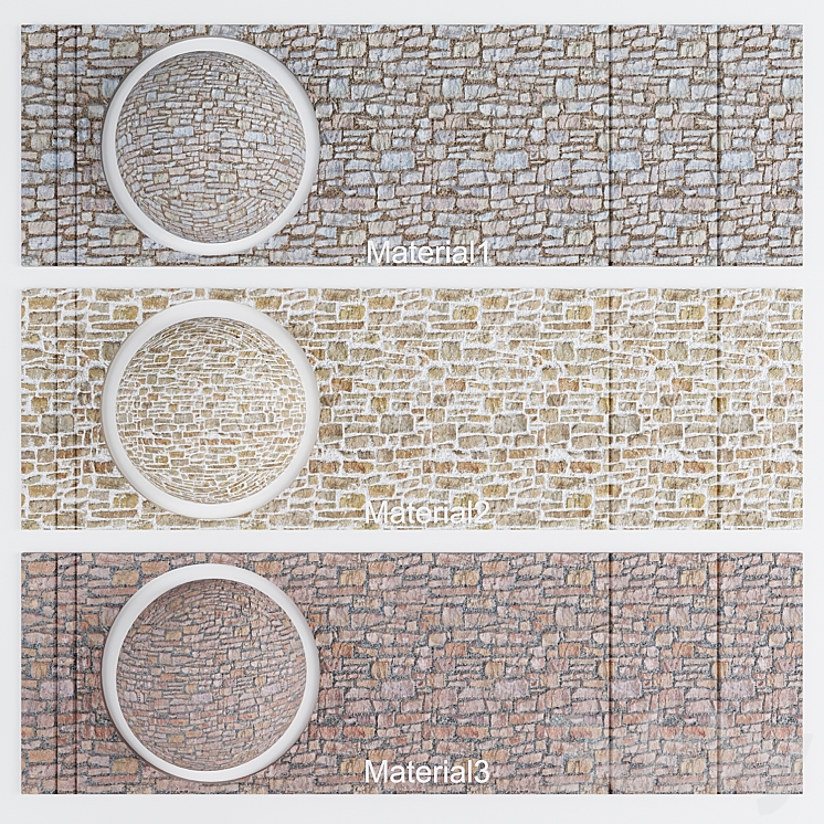 Stone Wall Material - Stone - 3D model