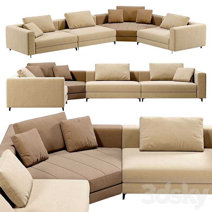 Lester sofa - Sofa - 3D model