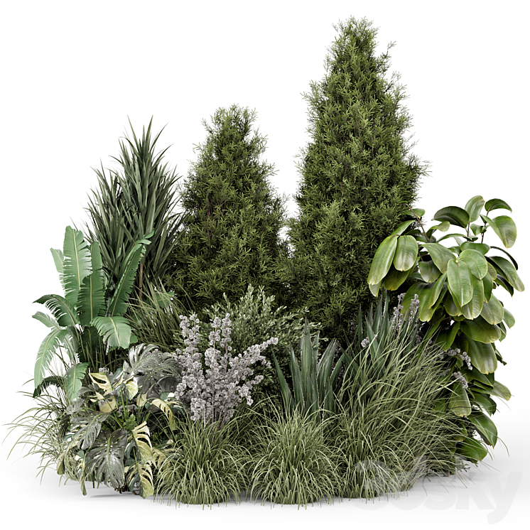 Outdoor Plants Bush -Bush Set 2202 - Outdoor - 3D model