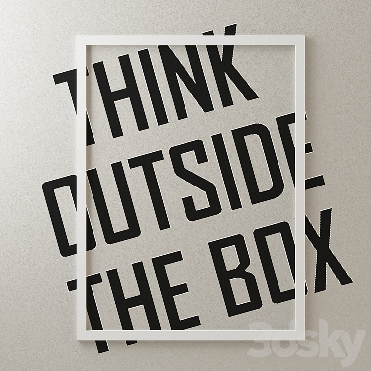 Set of 4 Motivational Wall Quotes - Other decorative objects - 3D model