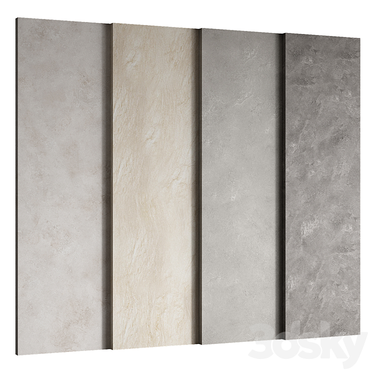 Porcelain stoneware texture set 005 - Stone - 3D model