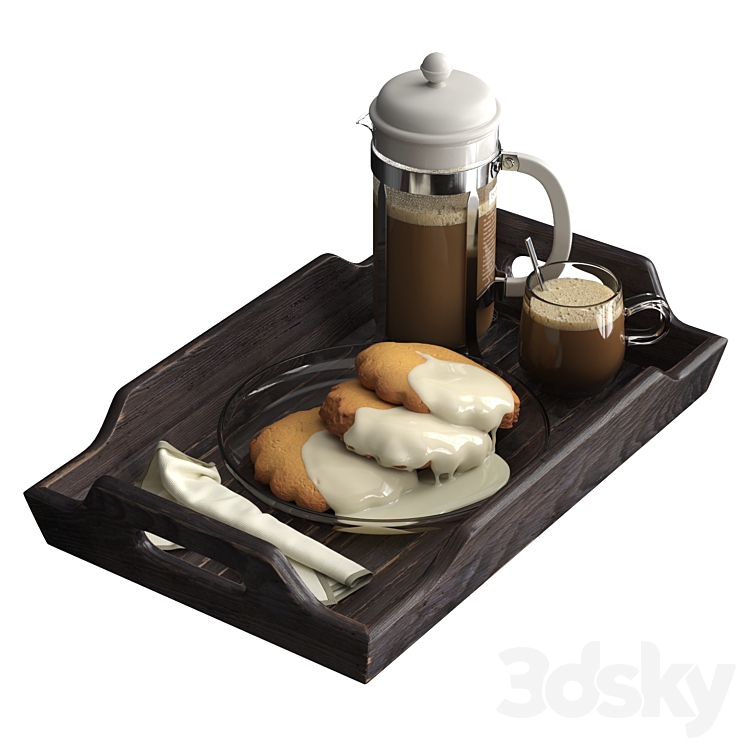 Coffee set 01 - Food and drinks - 3D model