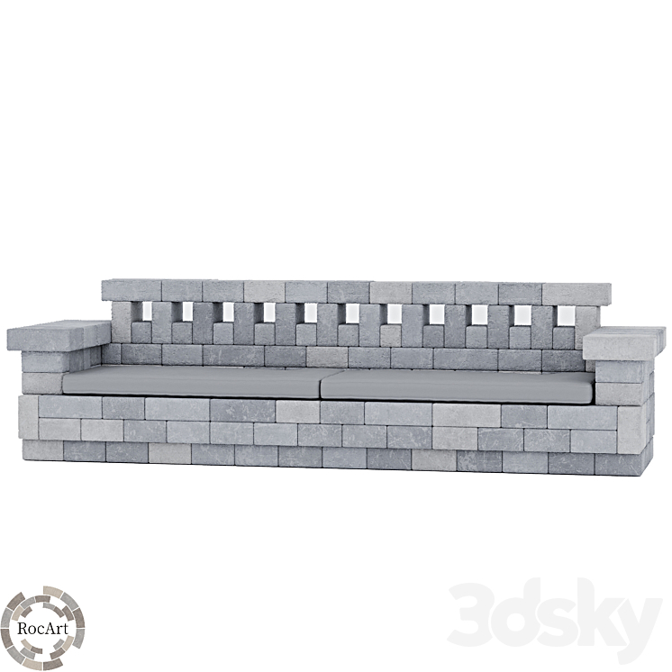 OM "RocArt" Sofa (straight, Siesta) made of artificial stone - Other ...