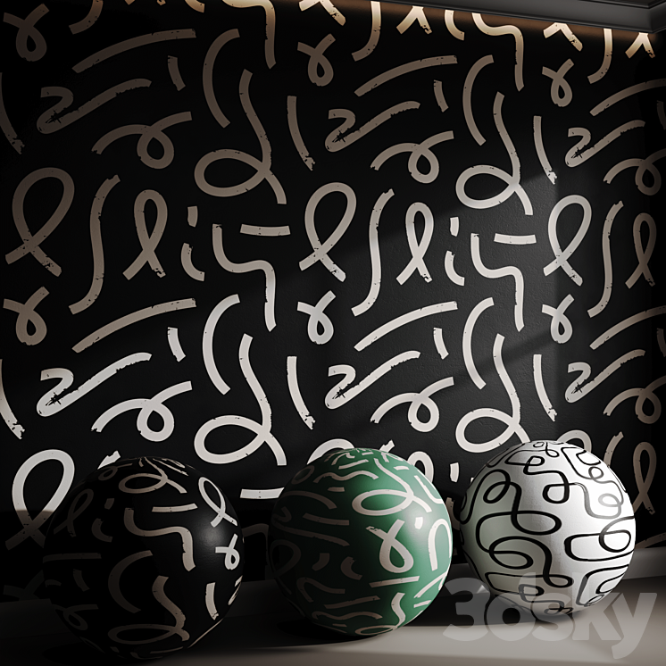 Wallpaper 15 - Wall covering - 3D model
