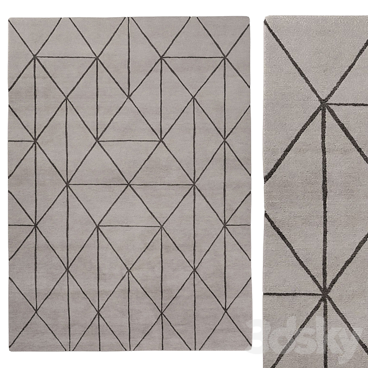 Diamond Maze Gray - Carpets - 3D model