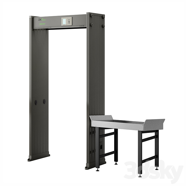 Arched metal detector AMD-1800 ZKTeco with inspection stand ...