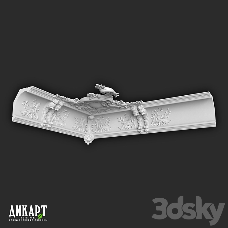 Dikart Dk-1 370Hx303mm 04/25/2024 - Decorative plaster - 3D model