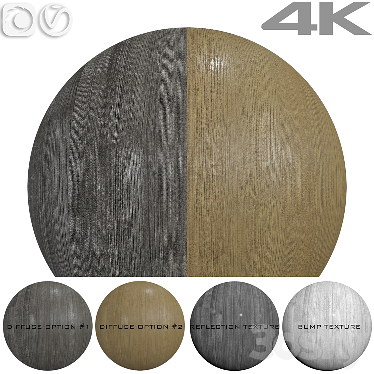 4K Seamless texture - Chestnut - Wood - 3D model