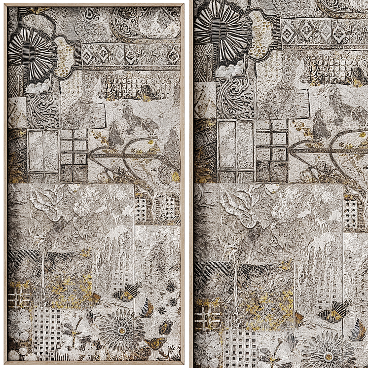 Decorative panel 3D ART RELIEF 137 - Frame - 3D model