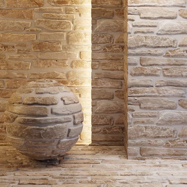 Wall stone cladding - Stone - 3D model