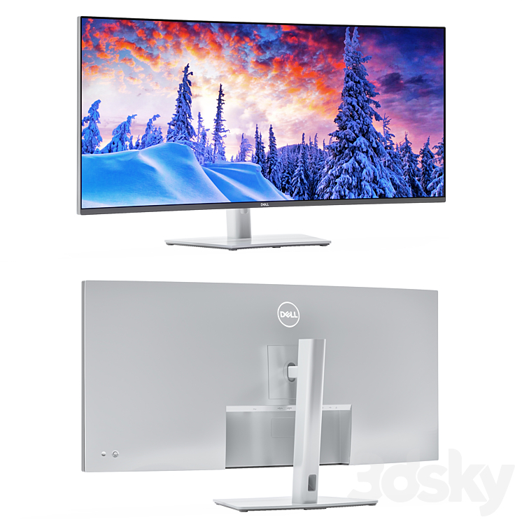 Dell UltraSharp 40-Inch Curved WUHD - PC & other electronics - 3D model