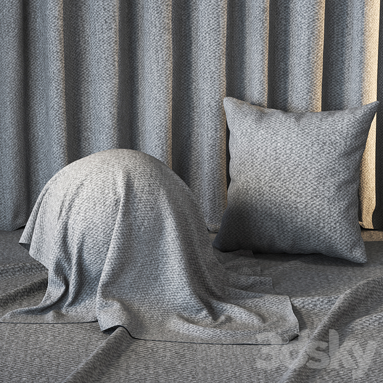 Solid Carpet Texture 4K - Seamless - Rug - 3D model