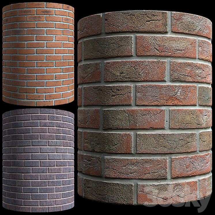 Decorative wild facing stone brick masonry - Stone - 3D model
